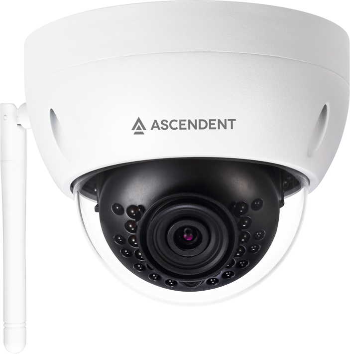 Ascendent 3MP Wireless Mini Dome IR IP Camera : 3MP-MD-IR-28-W-CS